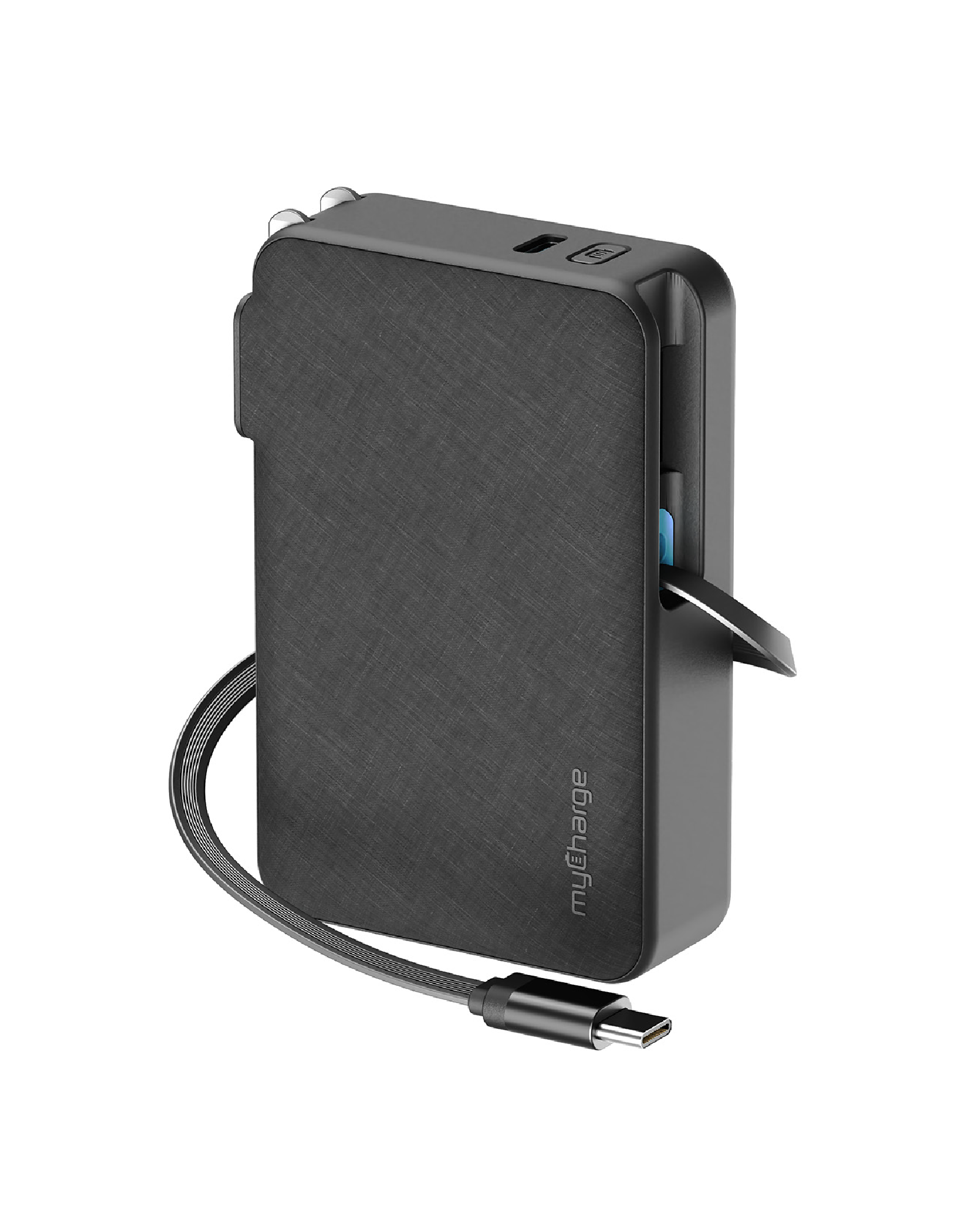 RetractaCharger 5K – USB-C Cable – With Wall Plug – mycharge.com