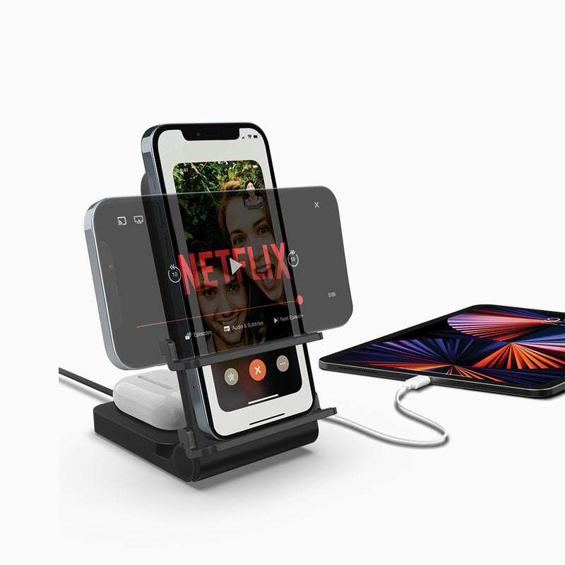 3-in-1 15W Fast Charge Wireless Charging Stand | myCharge – mycharge.com