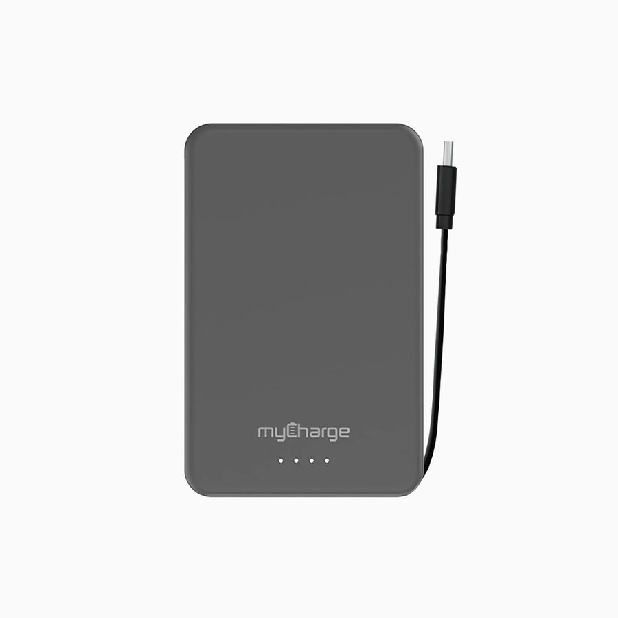 Amp™ 5000mah Portable Charger W-Built-In Cable – myCharge – mycharge.com