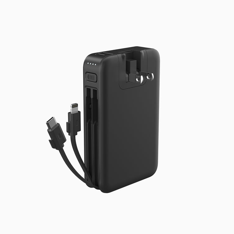 PowerHub™ Plus 6K Portable Charger W/ Built-in Cables & Wall Plug ...