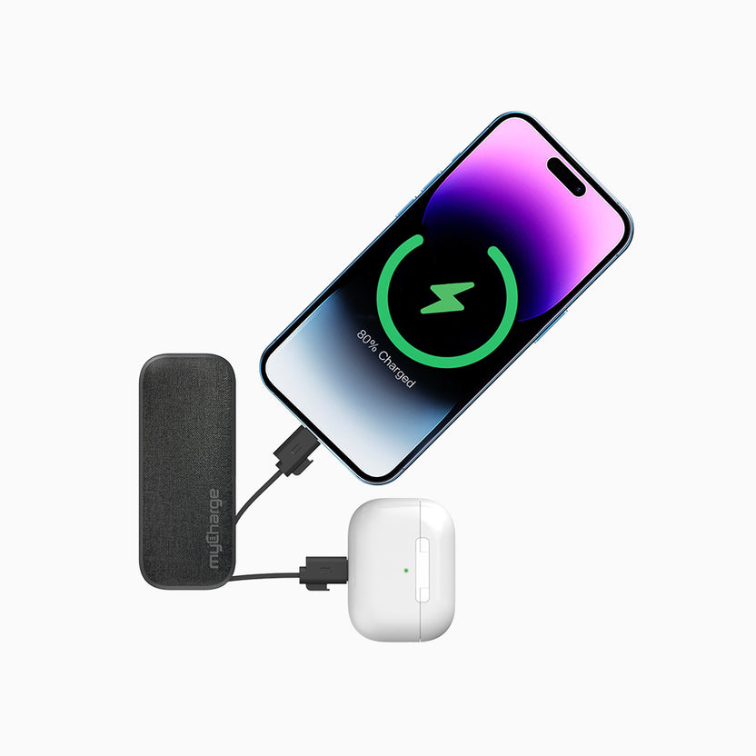 PowerHub Mini Power Bank with Integrated Charging Cables – myCharge ...